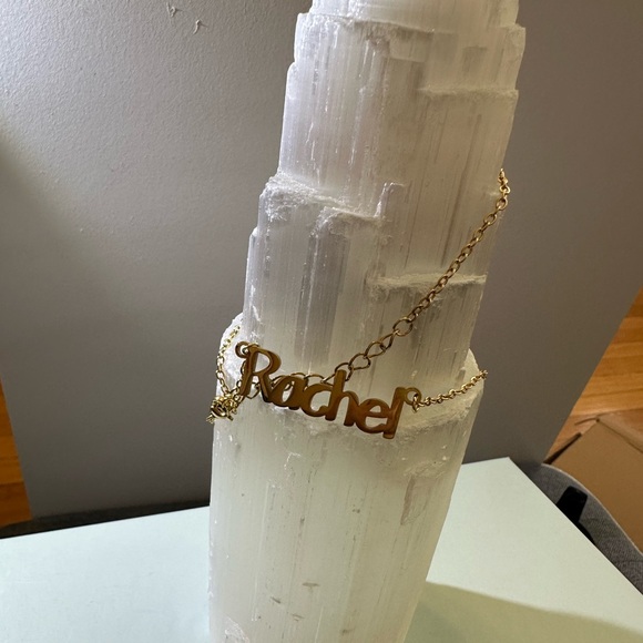 Source Unknown | Jewelry | Gold Name Pendant Rachel Necklace 8 | Poshmark